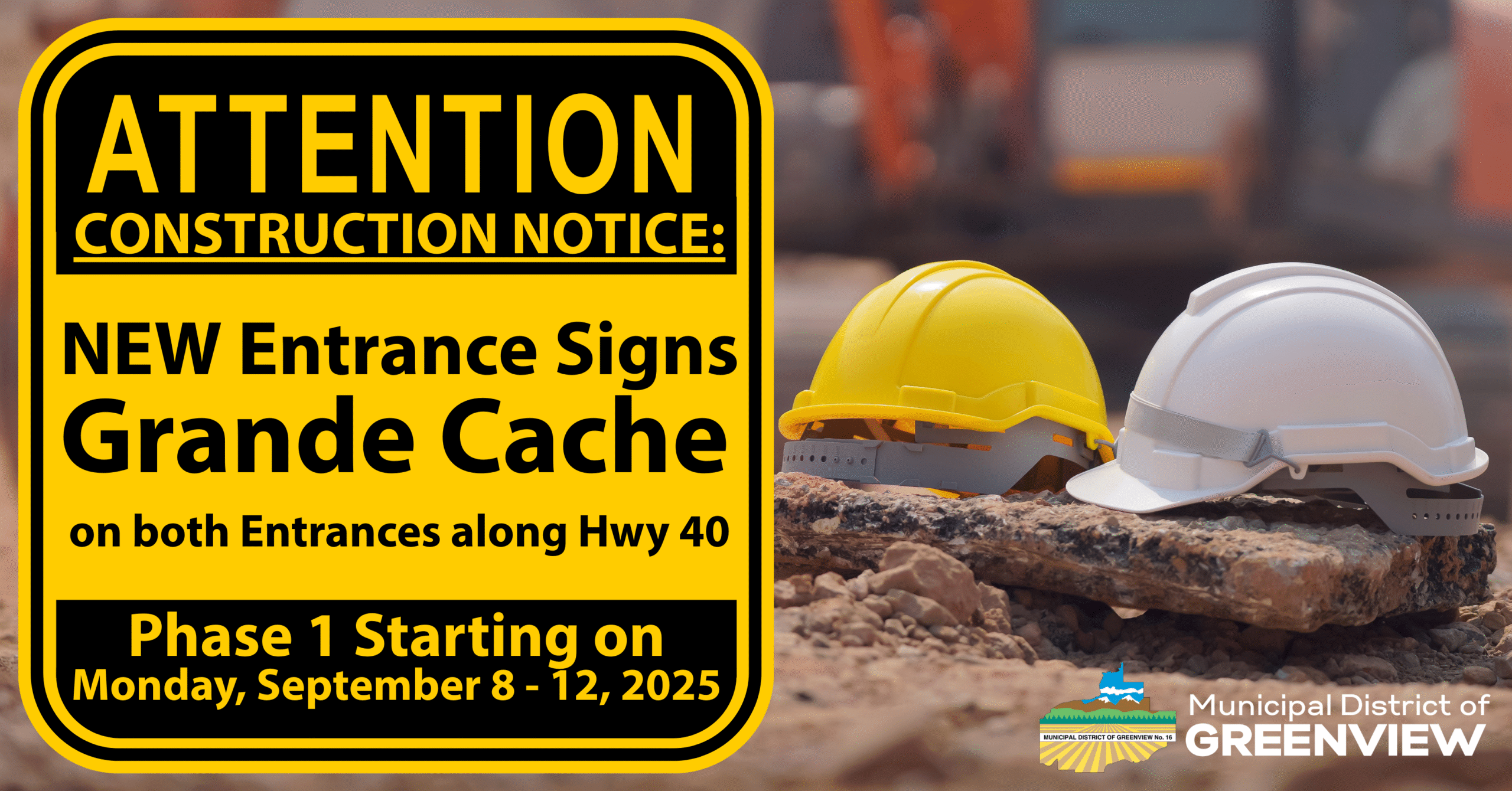 Grande Cache Construction Notice | MD Greenview No. 16